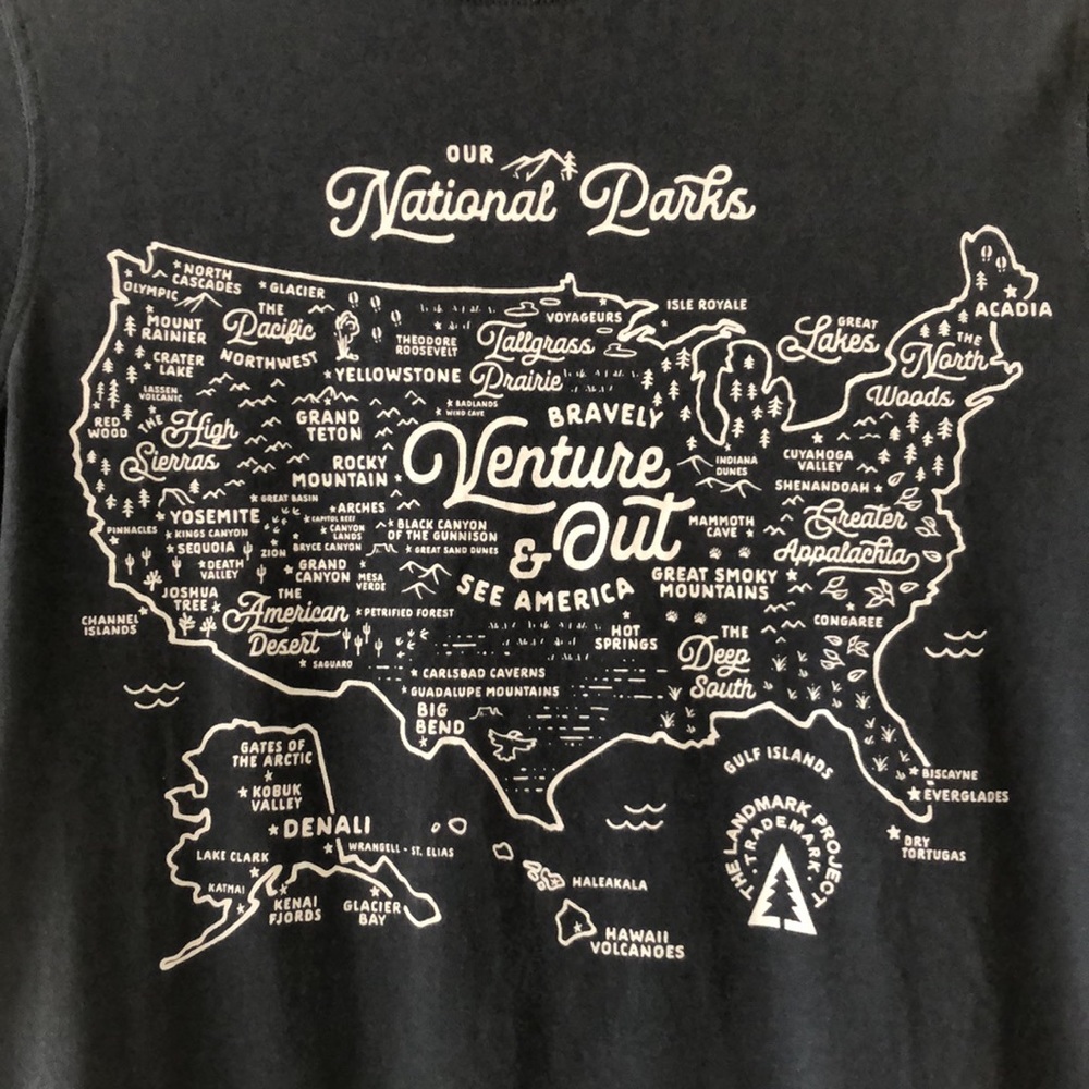 New The Landmark Project National Parks Map Graphic P… - Gem